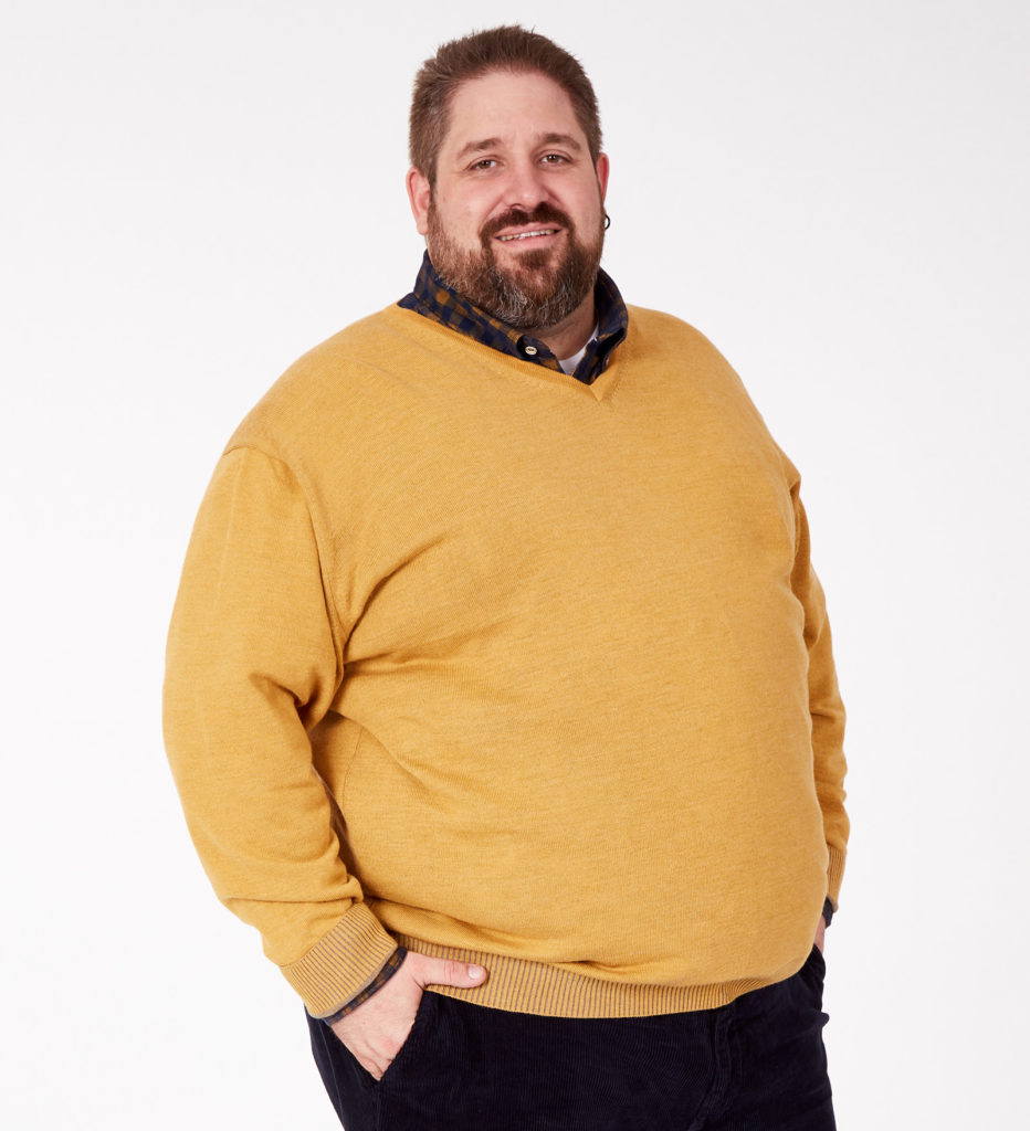 Hemd unter Pullover in Übergrößen - Modetipps | Pfundskerl Blog