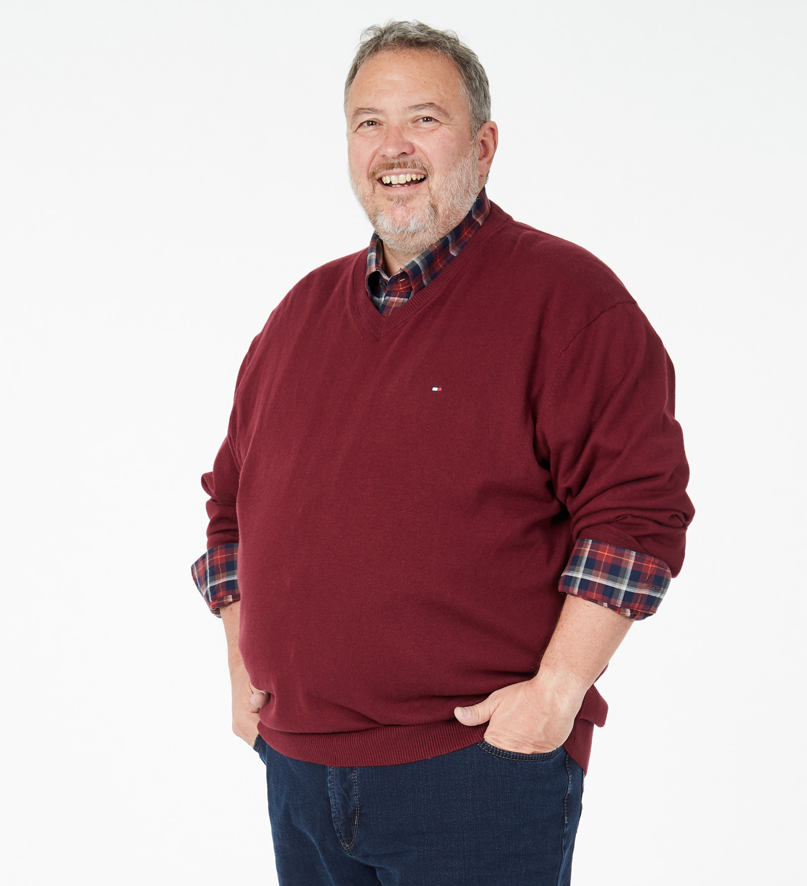 Hemd unter Pullover in Übergrößen - Modetipps | Pfundskerl Blog