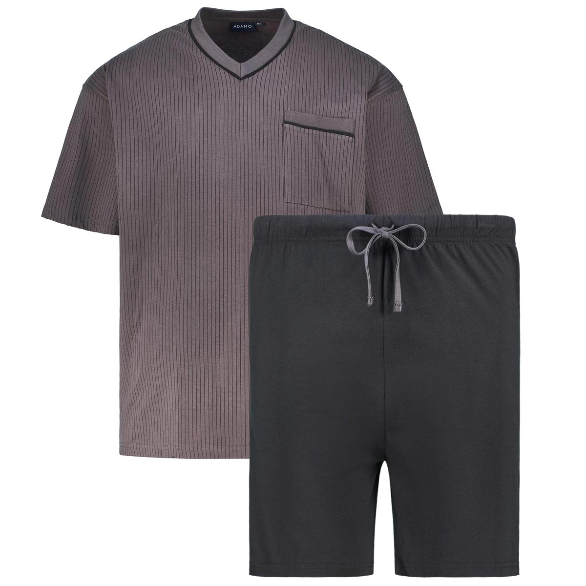 Kurzer Schlafanzug | grau | 5XL | 119251/N/710-5XL