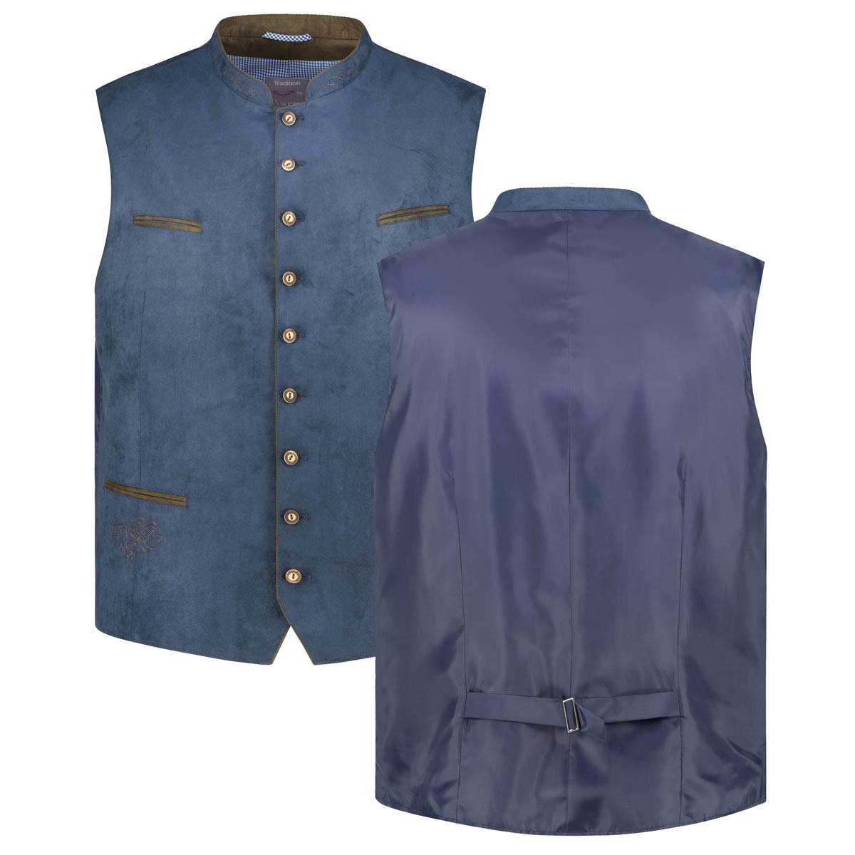 Trachtenweste "Bodensee" mit Stickerei | dunkelblau | 64 | 347006 ...