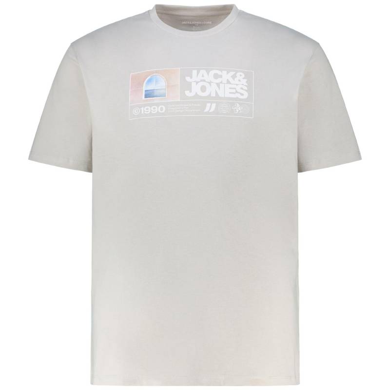 T-Shirt mit Label-Print | blau | 8XL | 12302401/VAPOR BLUE-8XL