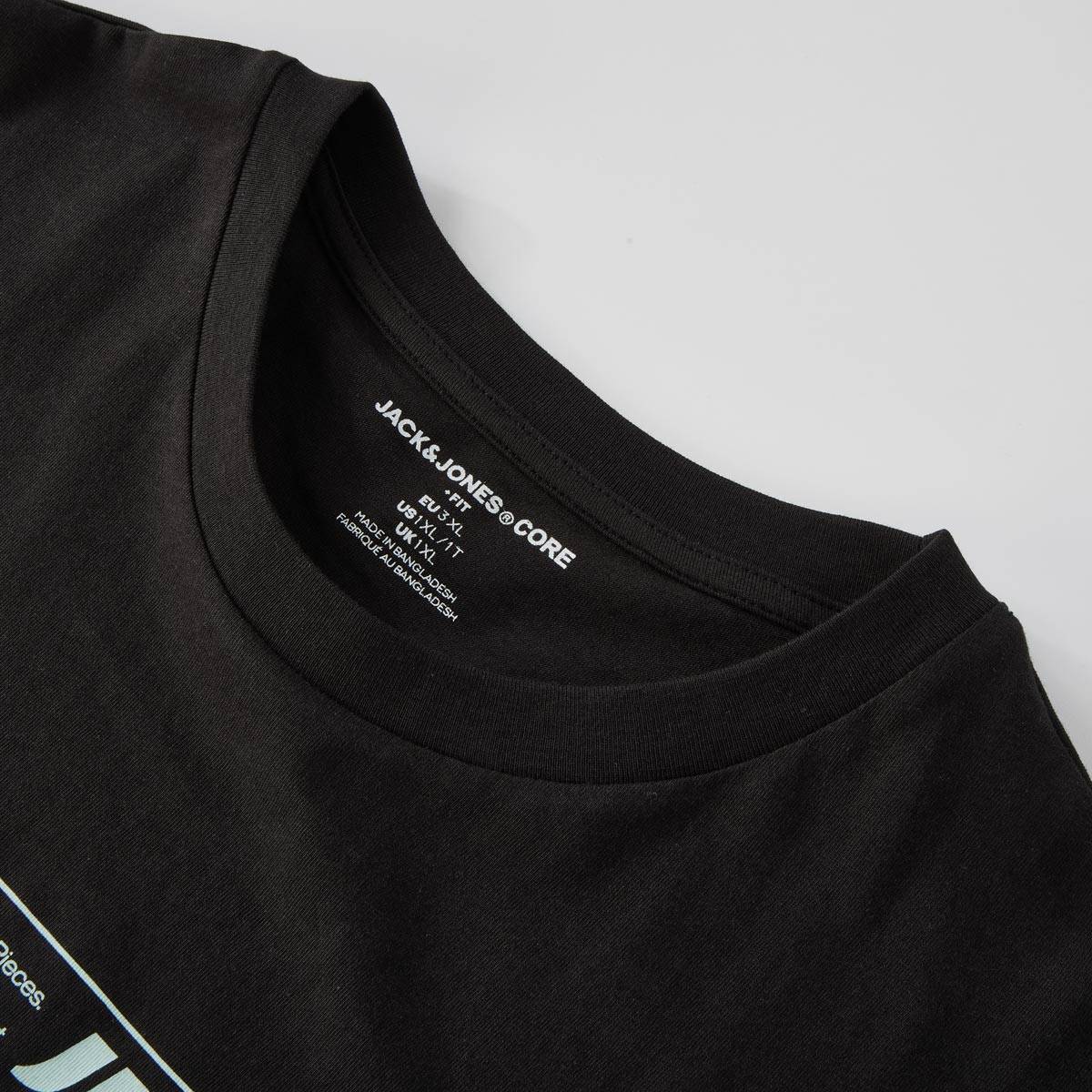 T-Shirt mit Label-Print | schwarz | 7XL | 12302401/BLACK-7XL